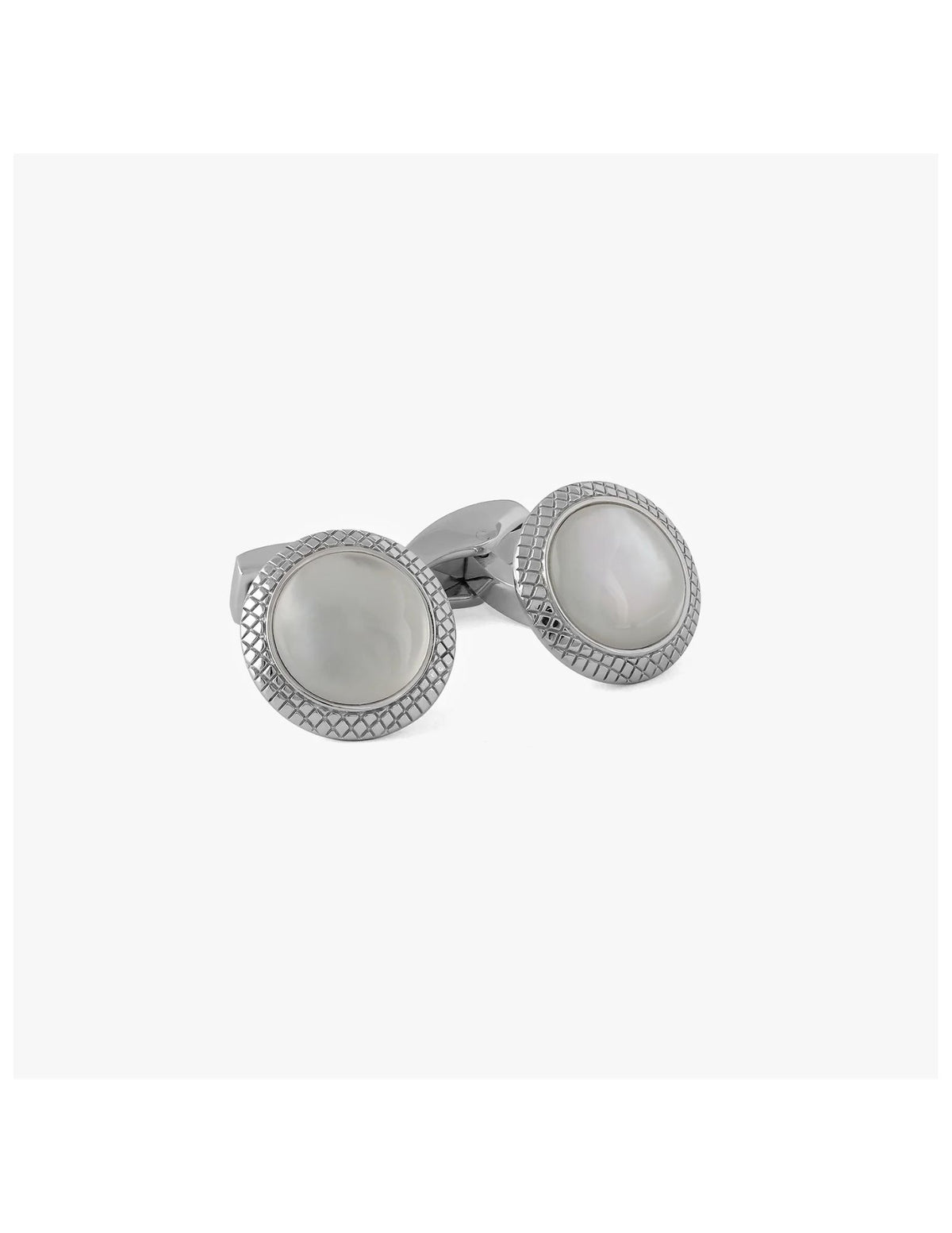 Bullseye Cufflinks | Palladium Plated with White MOP– M PENNER