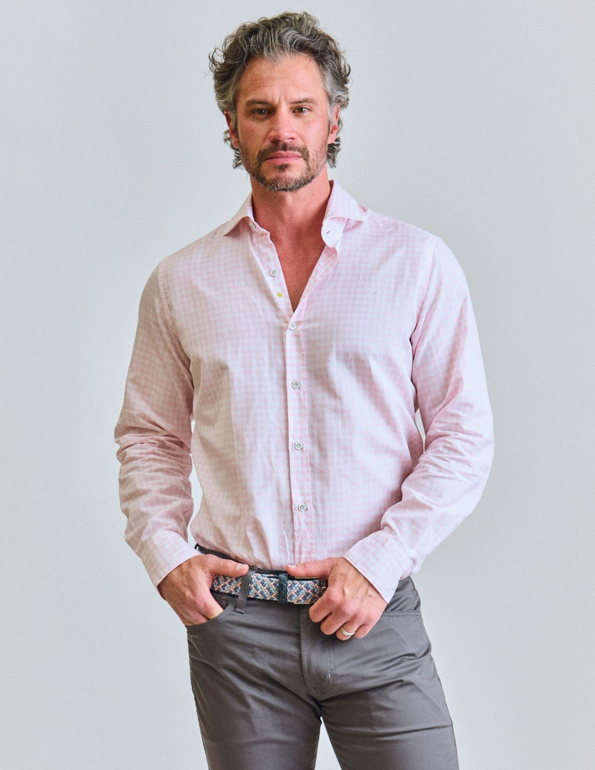 Summer Check Shirt | Pale Pink– M PENNER