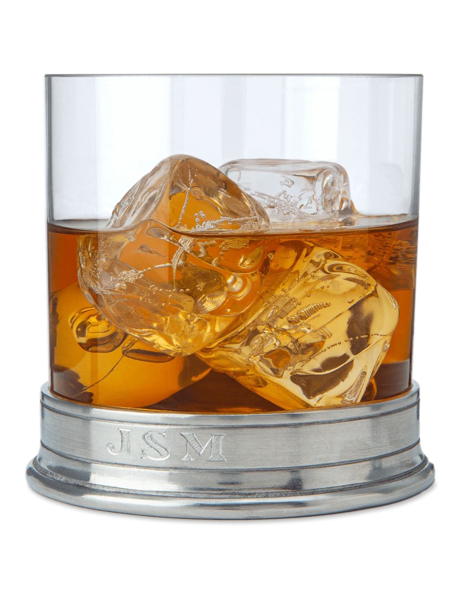 Double Old Fashioned Glass | Crystal & Pewter– M PENNER